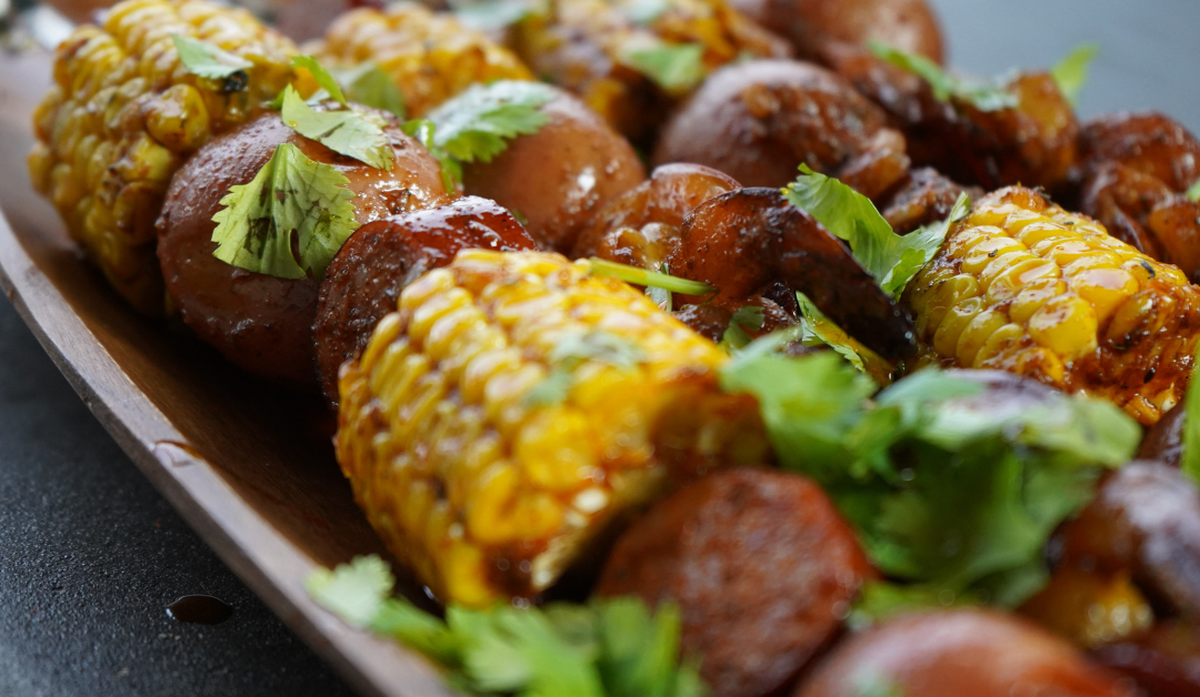 How to Make Grilled Boiled Seafood Kabobs with Garlic Cajun Butter Sauce