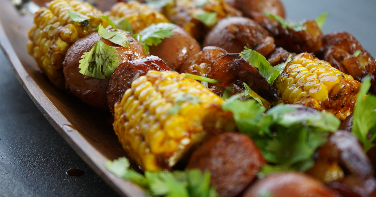 How to Make Grilled Boiled Seafood Kabobs with Garlic Cajun Butter Sauce